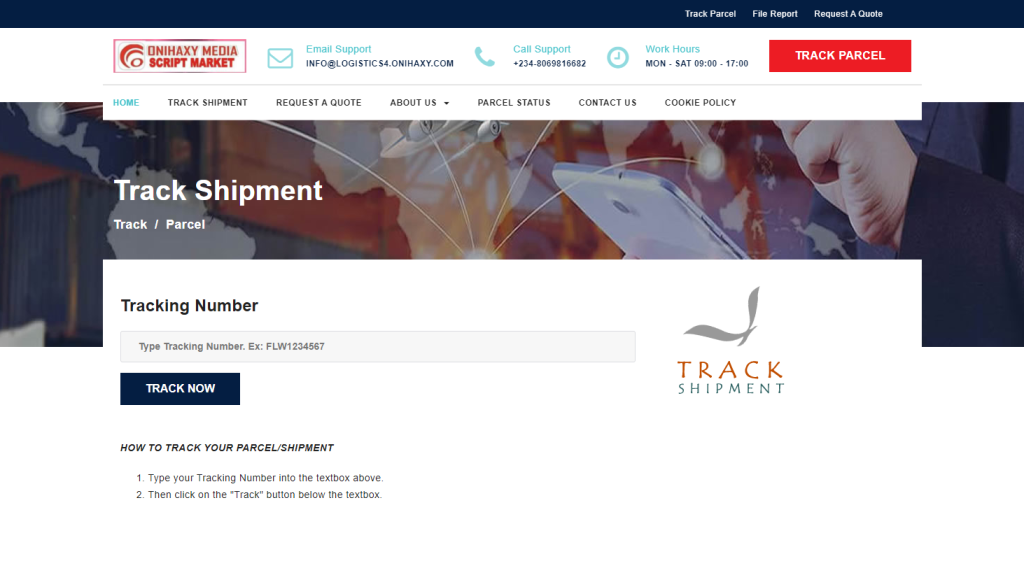 Logistics and courier V.4 script - Onihaxy Media Tech